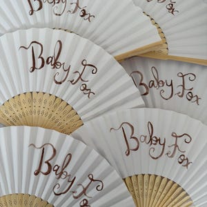 Personalised Paper Fans With Hand Lettering - Etsy