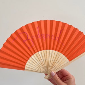 Personalised Coloured Paper Fans With Hand Lettering - Etsy