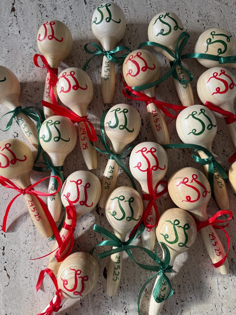 Personalised Maracas/rattles With Hand Lettering - Etsy