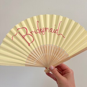 Personalised Coloured Paper Fans With Hand Lettering - Etsy