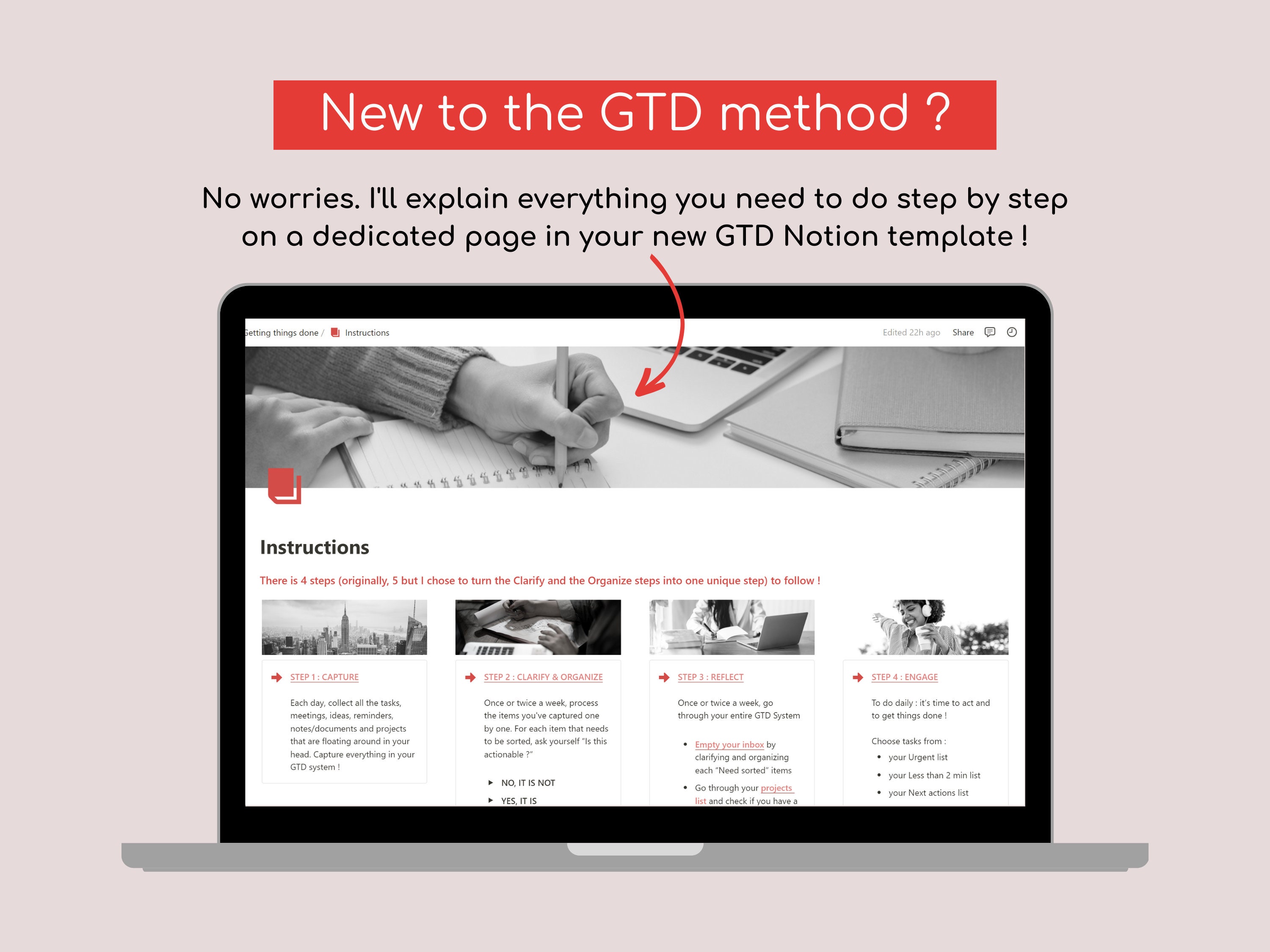 GTD Notion Template Getting Things Done GTD Templates, Notion Planner ...