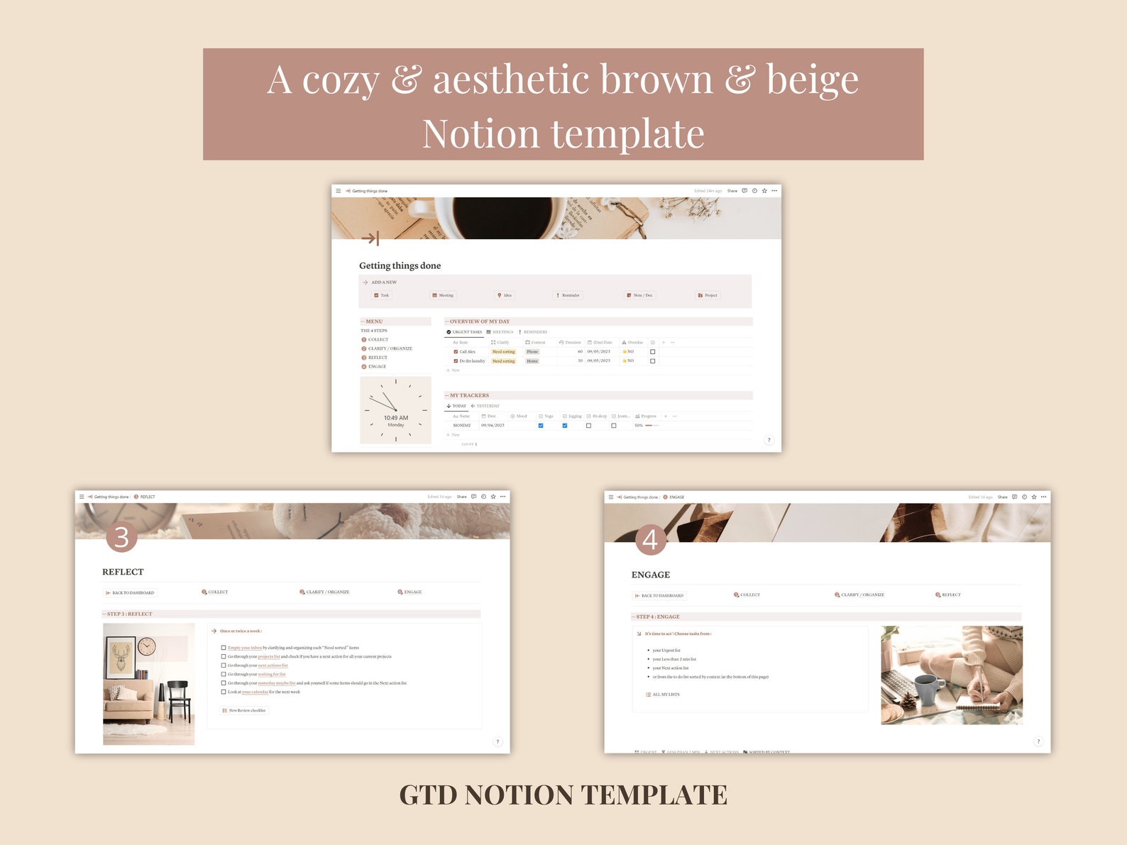 Notion GTD Template, Getting Things Done, GTD Templates, GTD Template ...