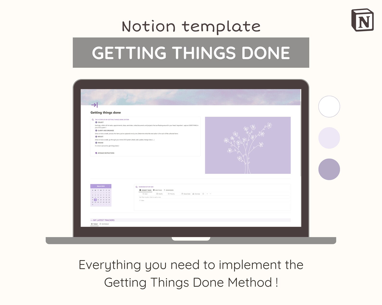 GTD Notion Template Getting Things Done - Modèles GTD, GTD Digital ...
