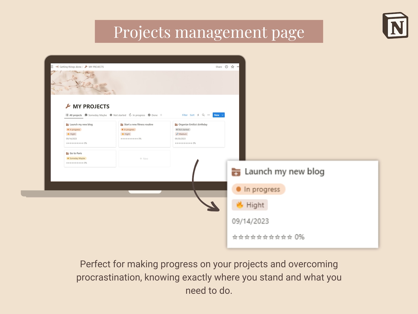 Notion GTD Template, Getting Things Done, GTD Templates, GTD Template ...