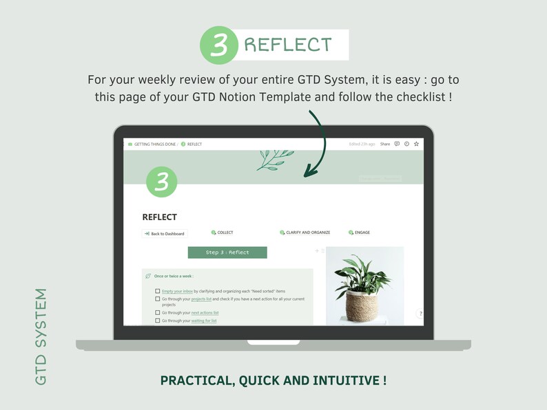 GTD Notion Template Getting Things Done GTD Template, GTD Digital ...