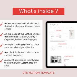 GTD Notion Template Getting Things Done GTD Templates, Notion Planner ...