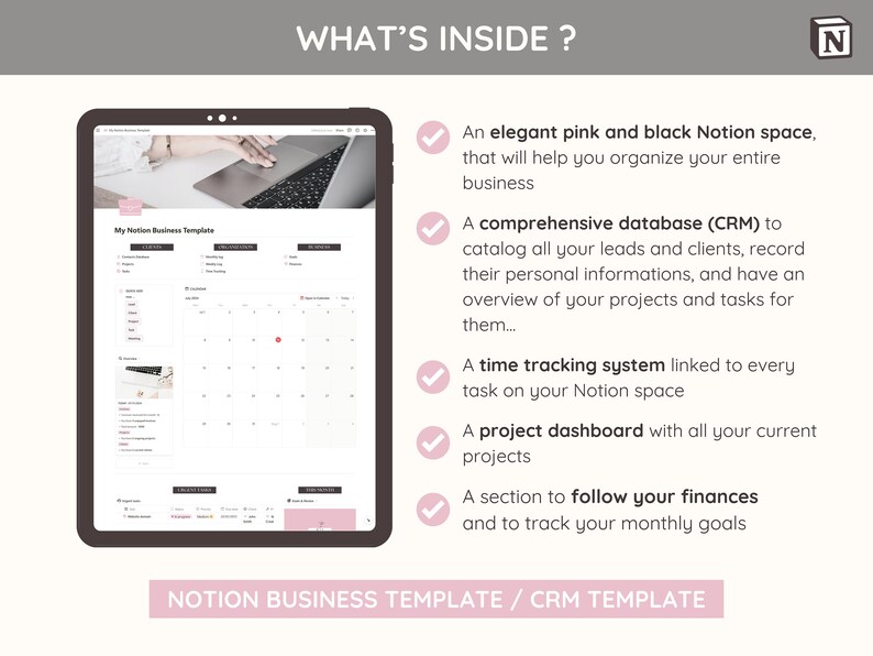 Notion Template Business Freelance Notion Template, Notion CRM Template, Notion Business ...