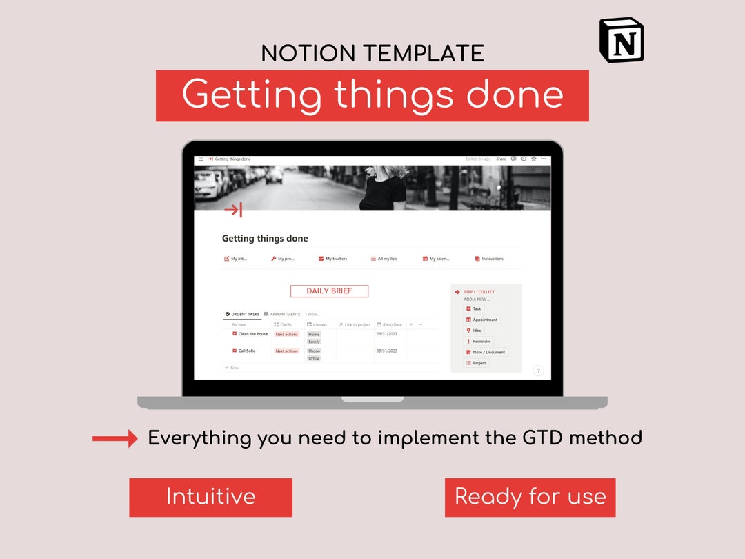 GTD Notion Template Getting Things Done GTD Templates - Etsy