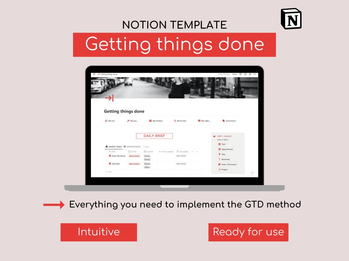 GTD Notion Template Getting Things Done GTD Templates - Etsy