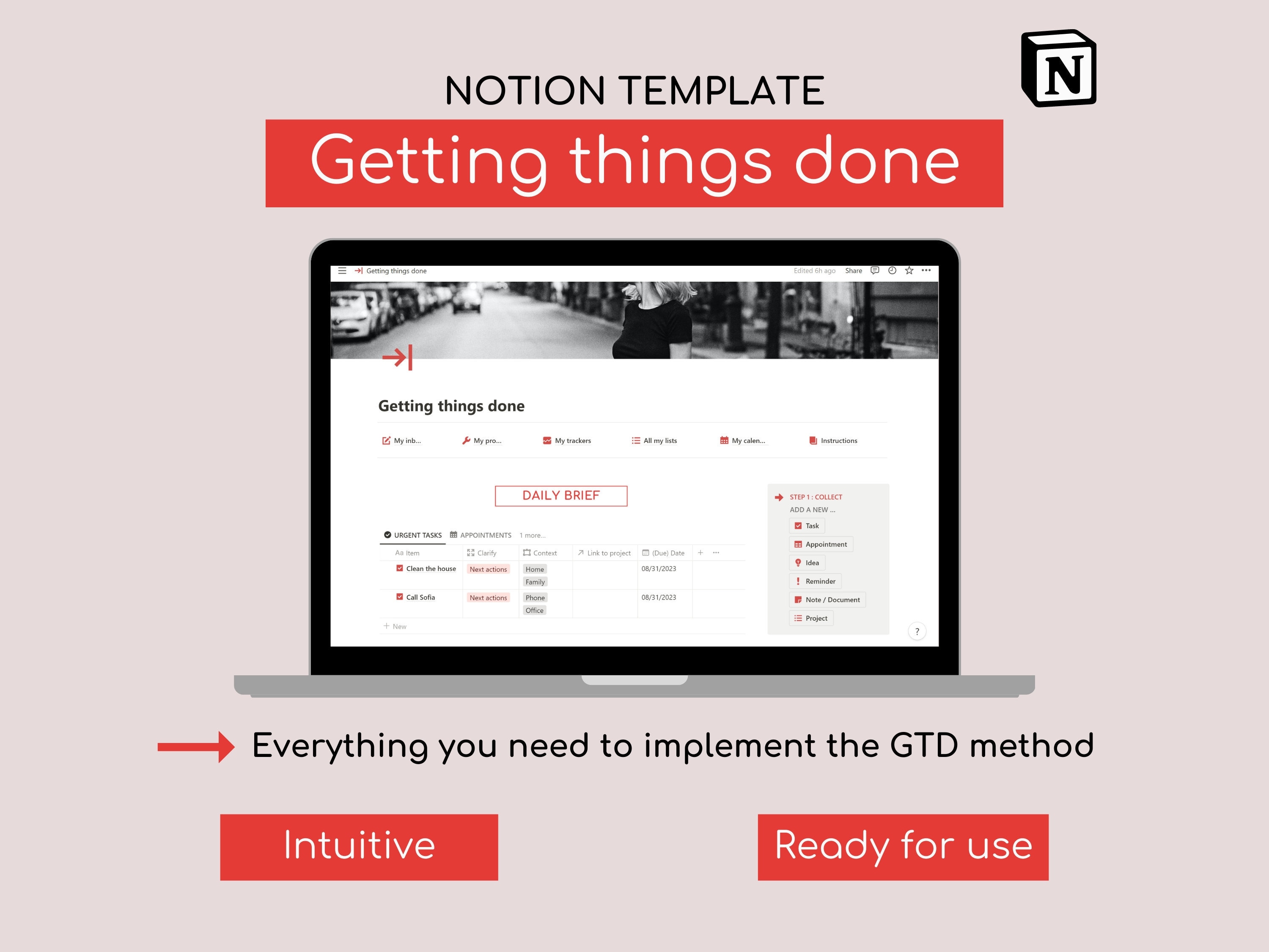 GTD Notion Template Getting Things Done GTD Templates - Etsy