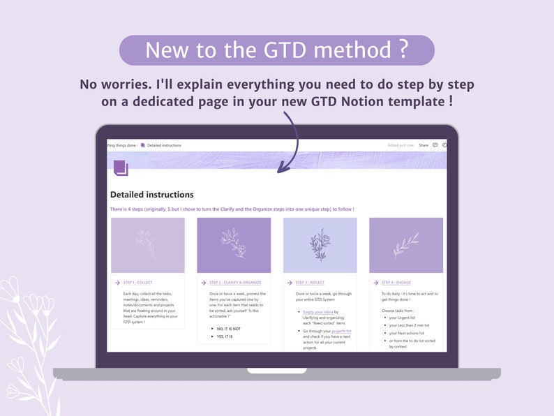 GTD Notion Template Getting Things Done - Modèles GTD, GTD Digital ...