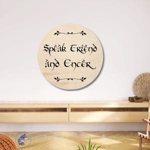 Lord of the Rings Wood Sign Gandalf the Fellowship of the Ring Home ...