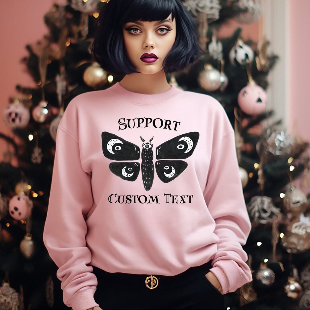 Luna Moth Custom Sweater Earth Day Outfit Mystical Sun Moon and Stars ...