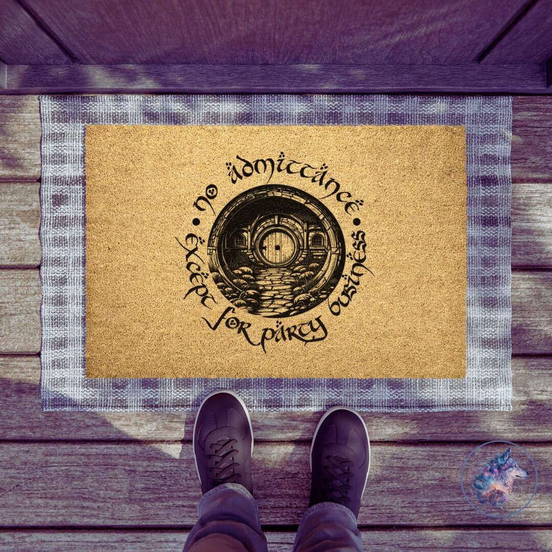 Lord of the Rings Movie Mat Hobbitcore Gift No Admittance Door Mat the ...