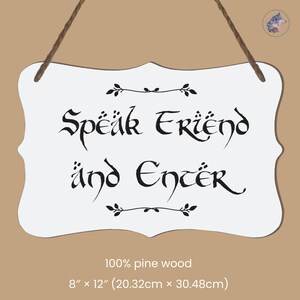 Lord of the Rings Wood Sign Gandalf the Fellowship of the Ring Home ...