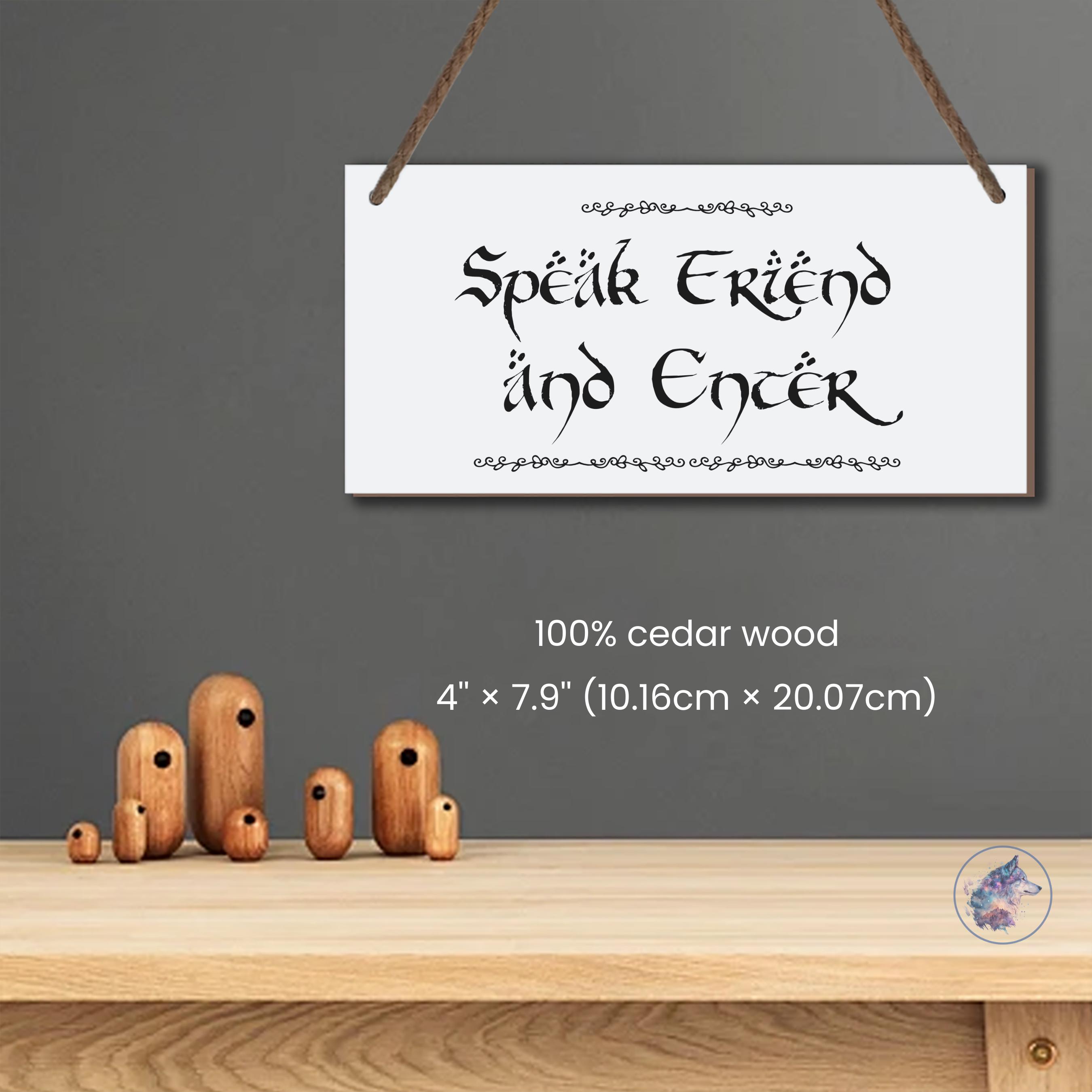 Lord of the Rings Wood Sign Gandalf the Fellowship of the Ring Home ...