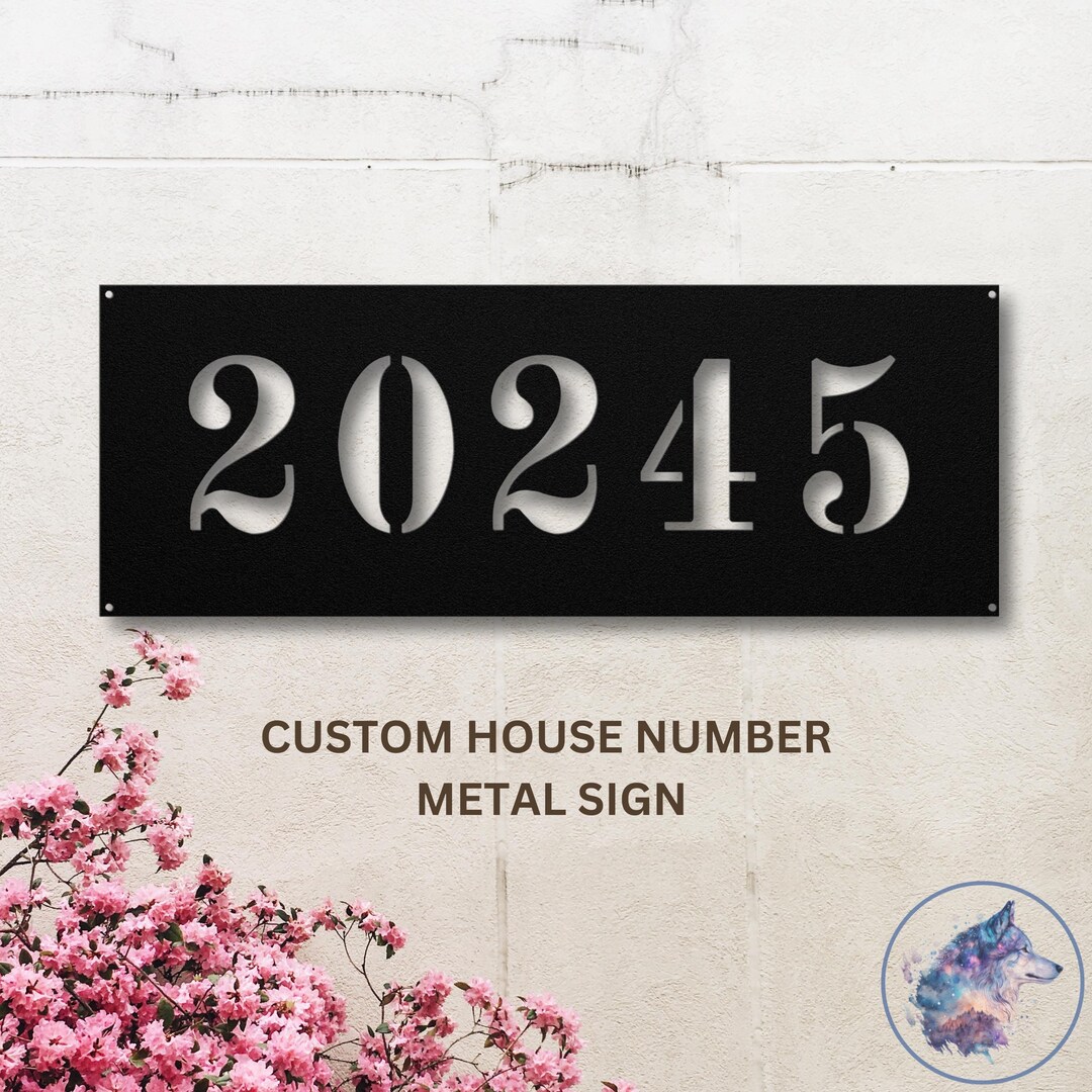Modern House Numbers Metal Home Address Numbers Large Address Sign ...