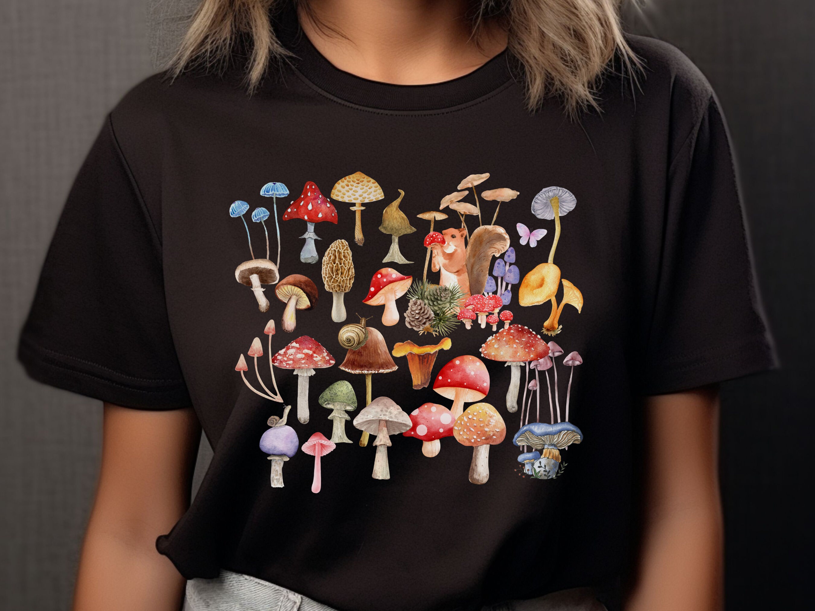 Cottagecore Whimsical Watercolour Mushrooms Sweatshirt, Autumn ...