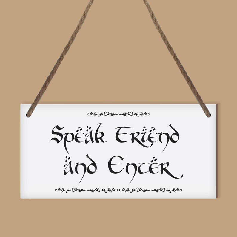Lord of the Rings Wood Sign Gandalf the Fellowship of the Ring Home ...