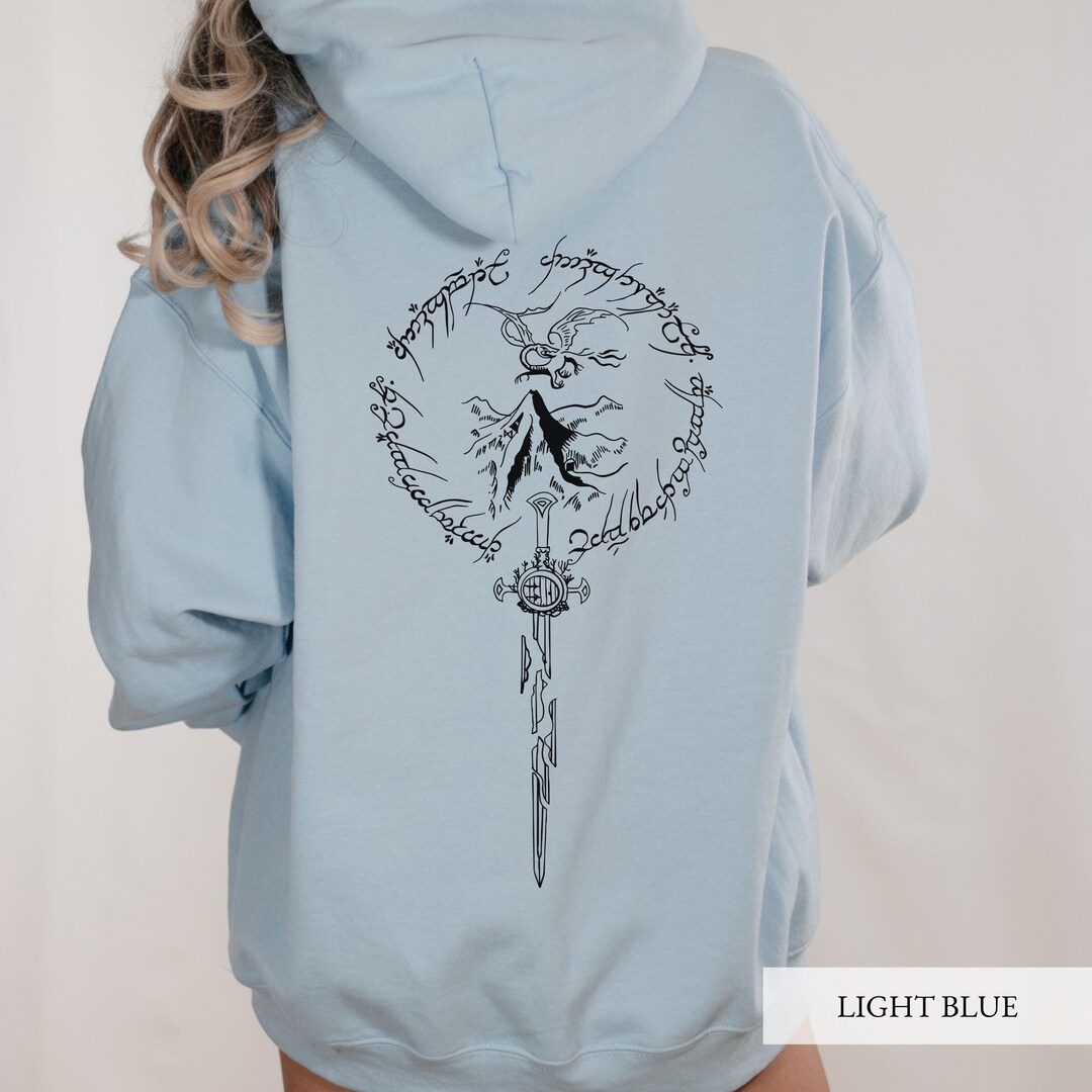 Lord of the Rings Hoodie Sauron Anduril Sword Hoodied Sweatshirt ...