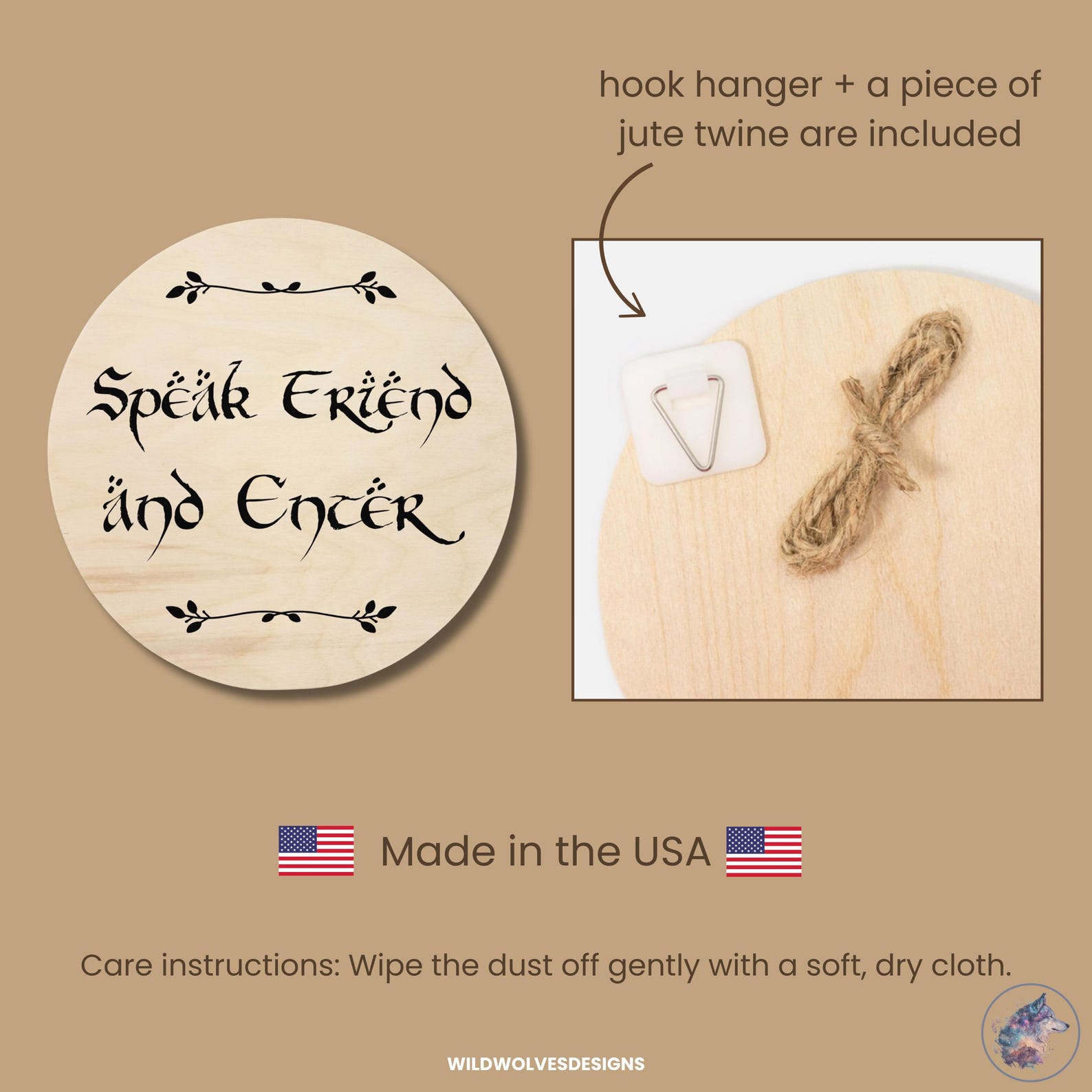 Lord of the Rings Wood Sign Gandalf the Fellowship of the Ring Home ...