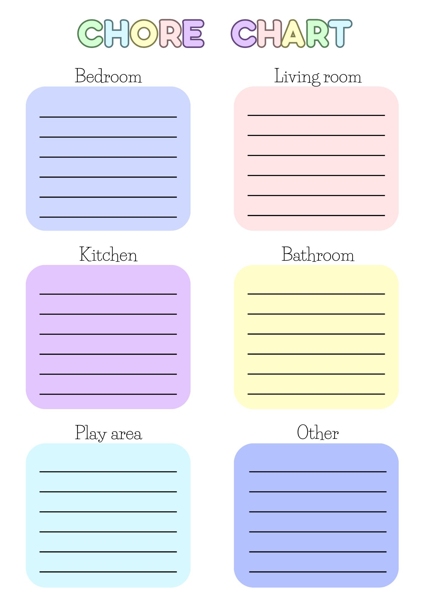 Kid's Chore and Behavior Chart Digital, Digital File PDF, Printable - Etsy
