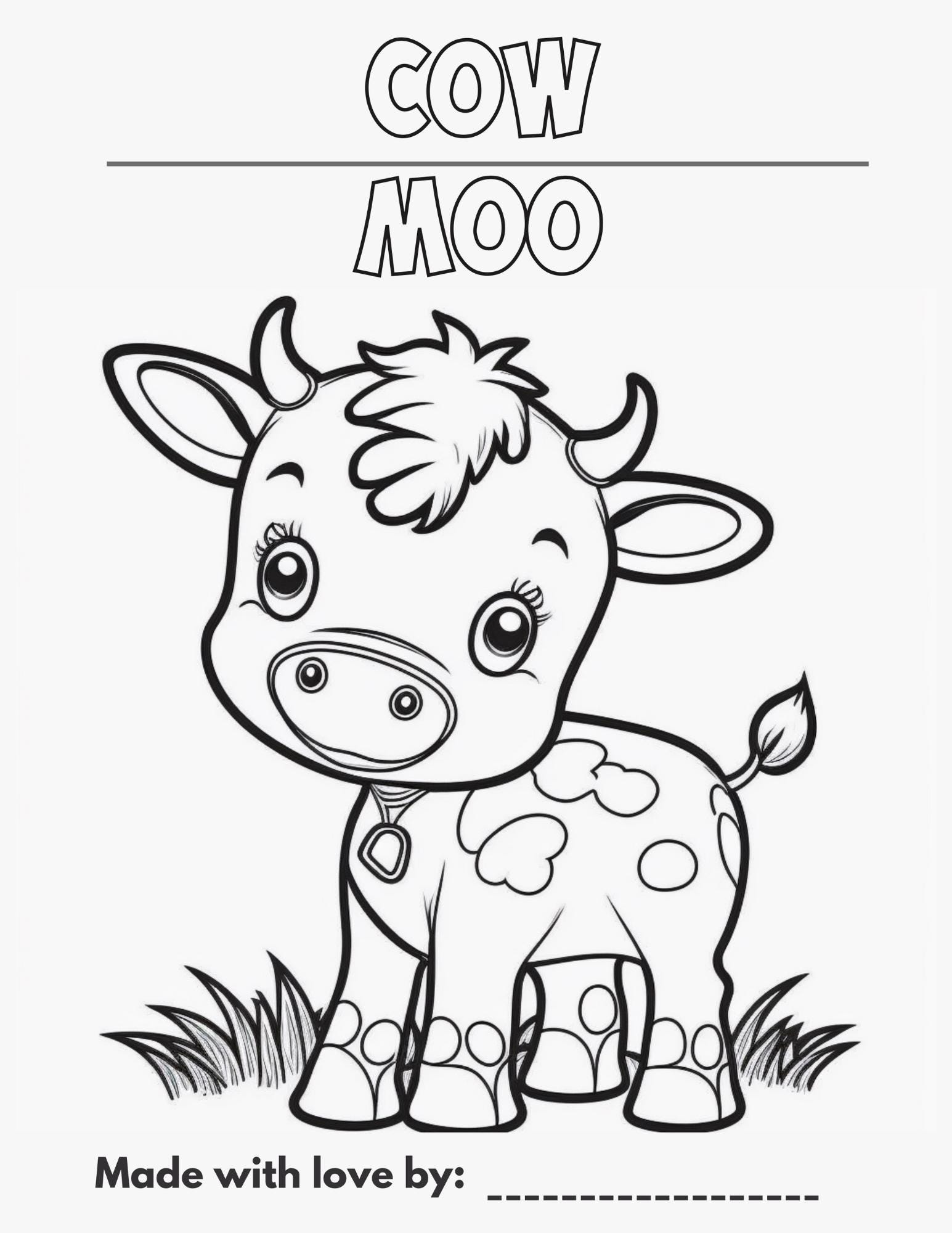 Coloring Pages Farm Animals Pre-k Kindergarten, Digital File PDF ...