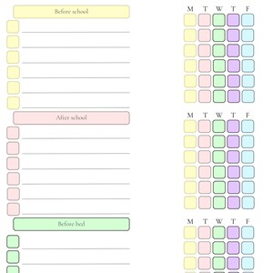 Kid's Chore and Behavior Chart Digital, Digital File PDF, Printable ...
