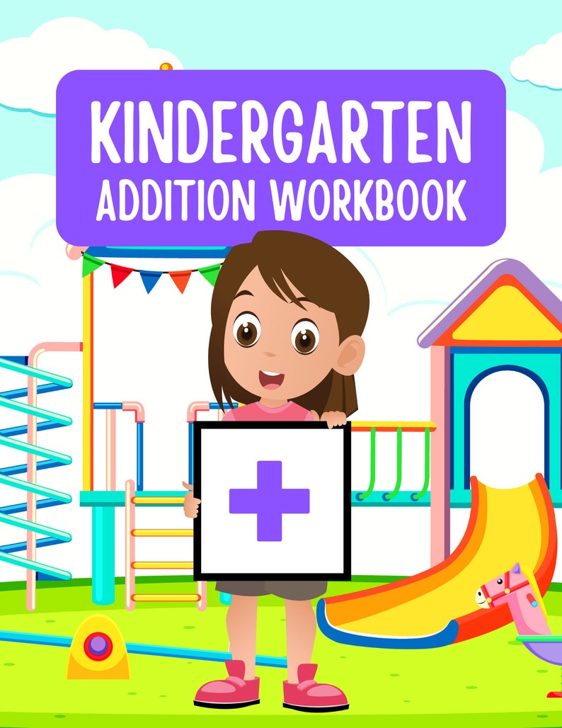 Kindergarten Addition Workbook, Digital File PDF, Printable, Math ...
