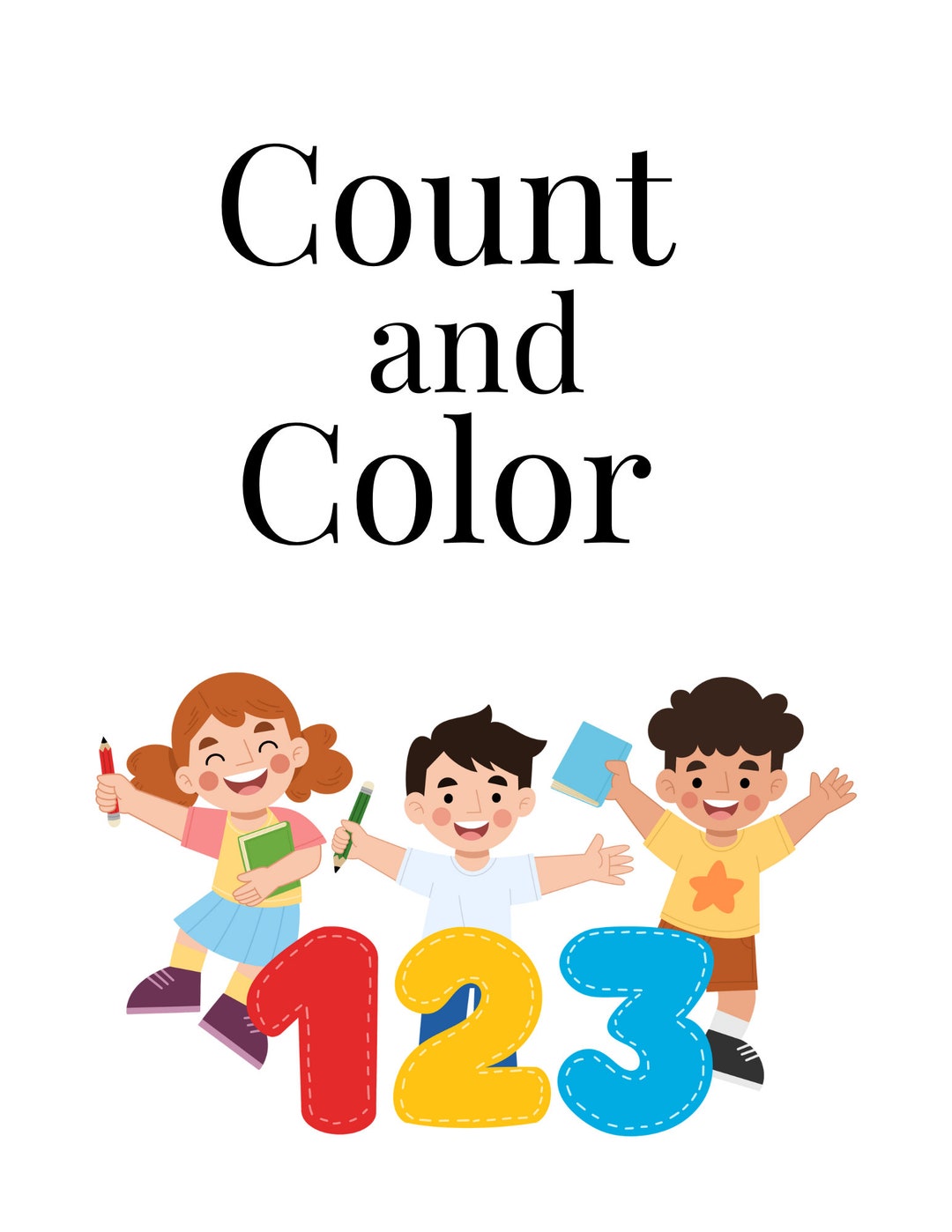 Count and Color Workbook Pre-k Kindergarten, Digital File PDF ...