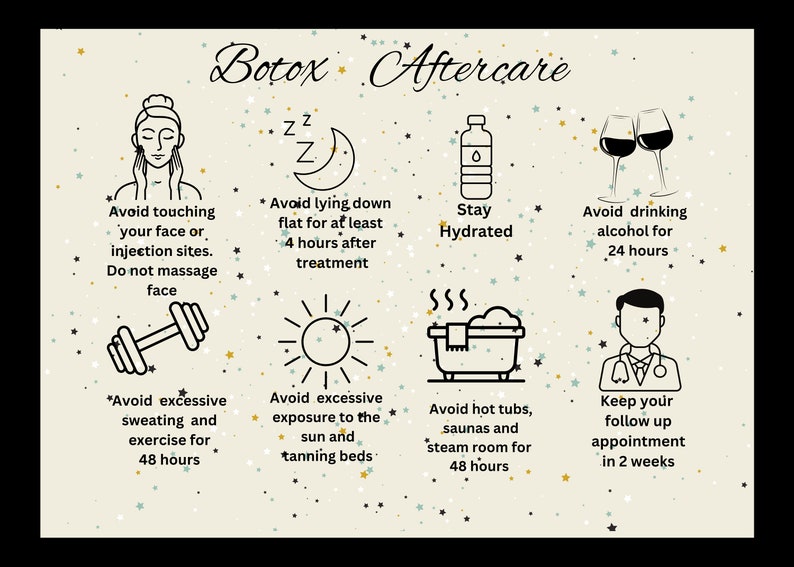 Aftercare Card Template for Botox and Lip Filler, Editable in Canva - Etsy