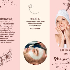 Aesthetics Brochure Botox Dermal Filler IV Services - Digital Customize ...