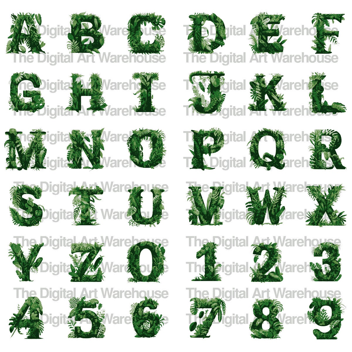 Alphabet Floral Png, Svg, a to Z Alphabet, Alphabet Watercolor, Fancy ...