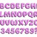 3D Pink Alphabet Set Png, Svg, 3d Letters, Bubble Font, Bubble Letters ...