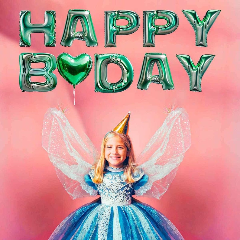 Green Foil Balloons Alphabet Clip Art 41 Files PNG Transparent ...