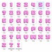 3D Pink Alphabet Set Png, Svg, a to Z and Numbers, 3d Letters, Bubble ...