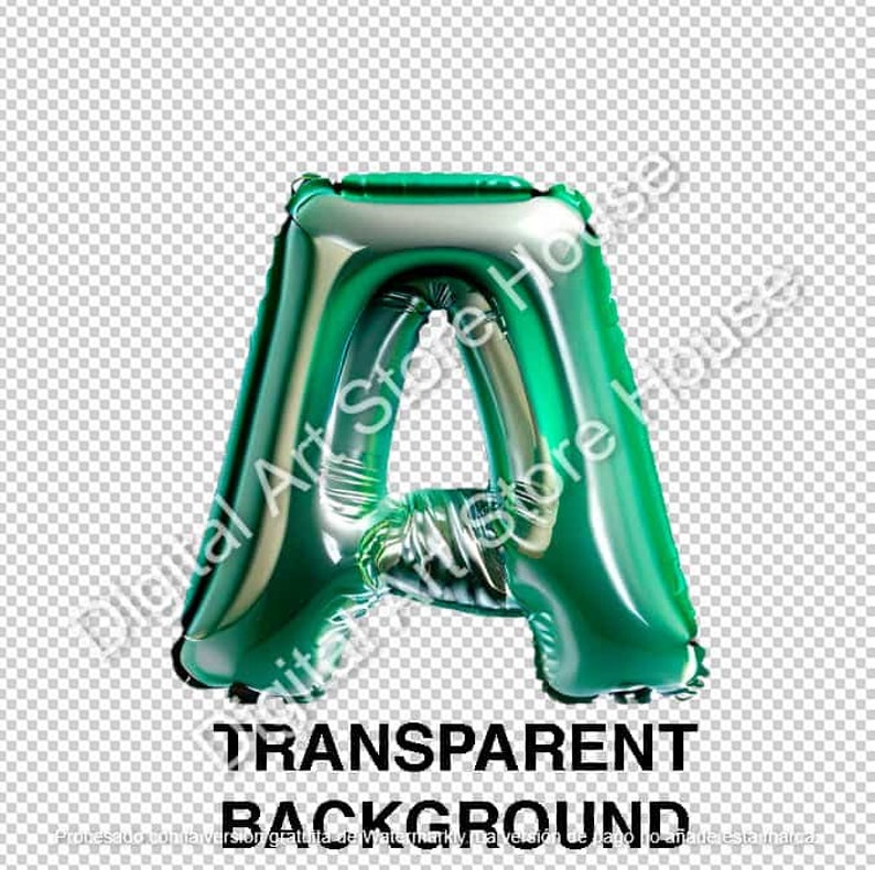 Green Foil Balloons Alphabet Clip Art 41 Files PNG Transparent ...