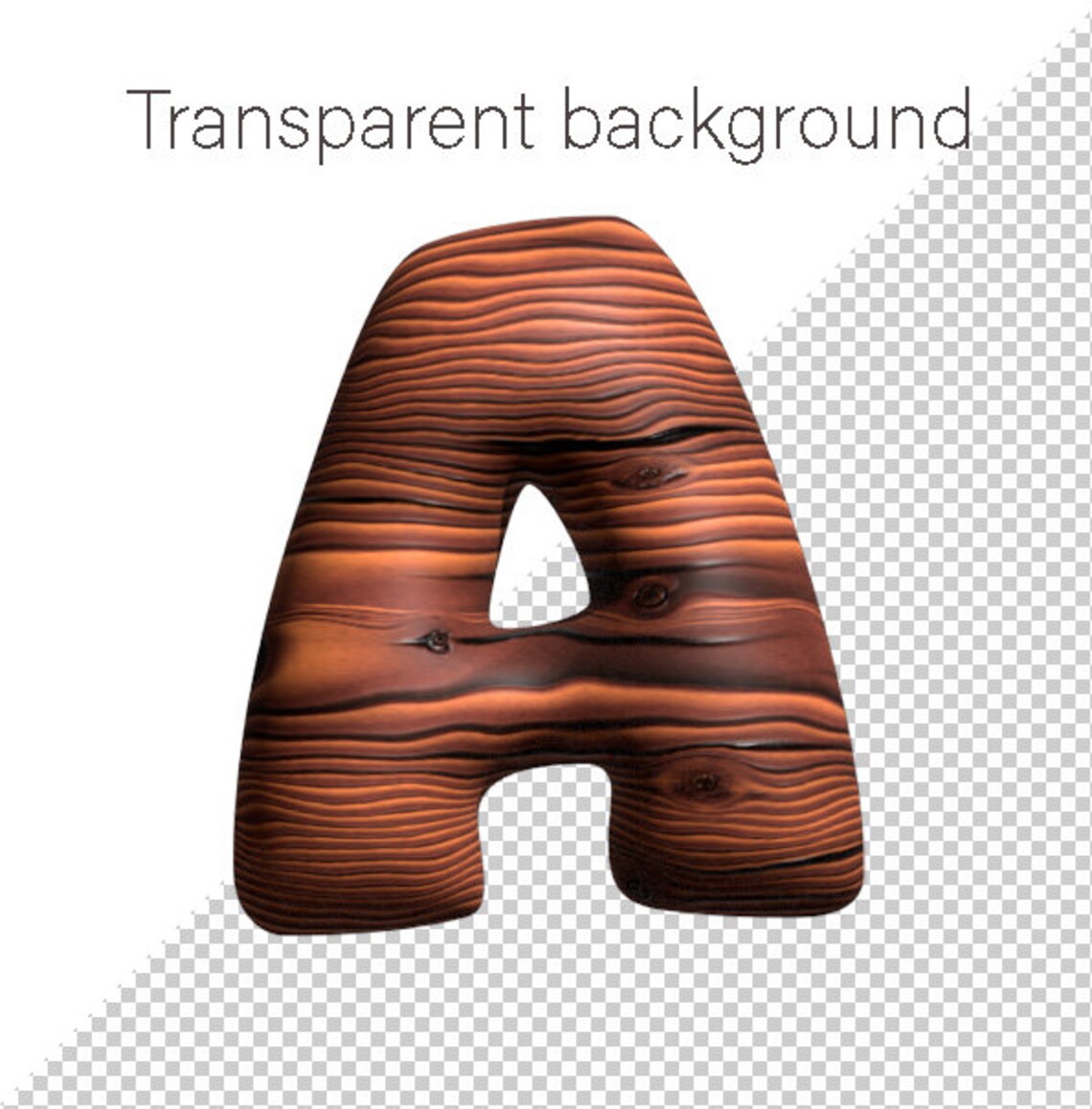 3D Wood Letters Alphabet. Wood Font, Wood Png, Printable Alphabet ...