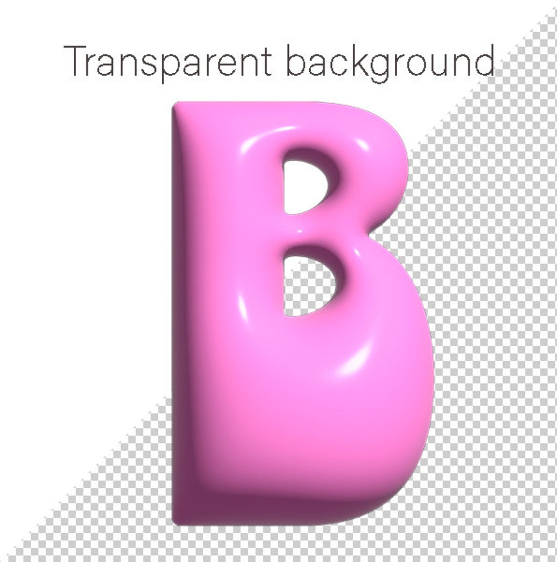 3D Pink Alphabet Set Png, Svg, 3d Letters, Bubble Font, Bubble Letters ...