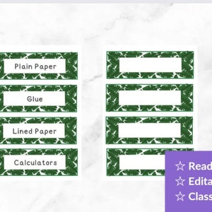 Boho Botanical Tray Labels, Editable Classroom Display Decor Storage ...