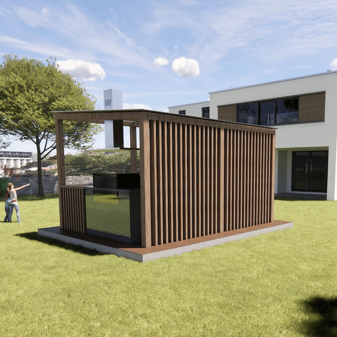 DESIGN & BUILD a Stylish Outdoor Kitchen Pergola – DIY Printable Plan ...