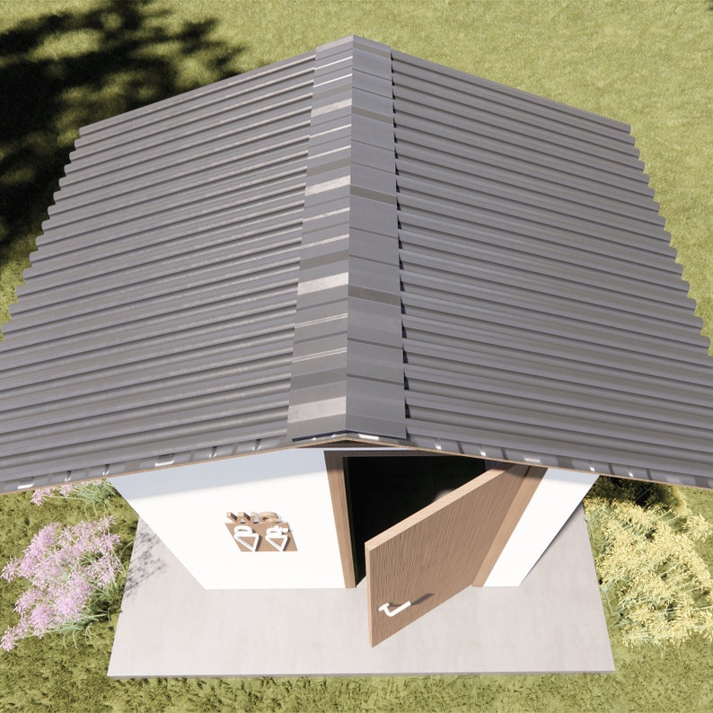 Exterior WC Plans PDF, Step-by-step DIY Build Guide, 3D Architectural ...