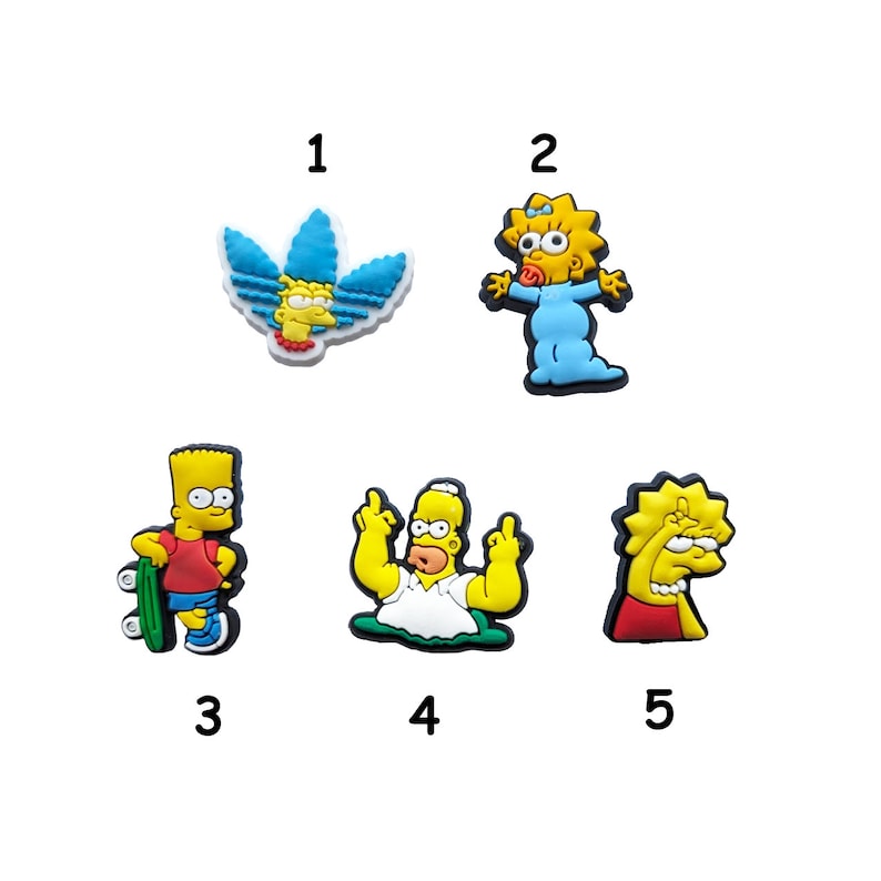 The Simpsons Crocs Jibbitz Charms - Etsy