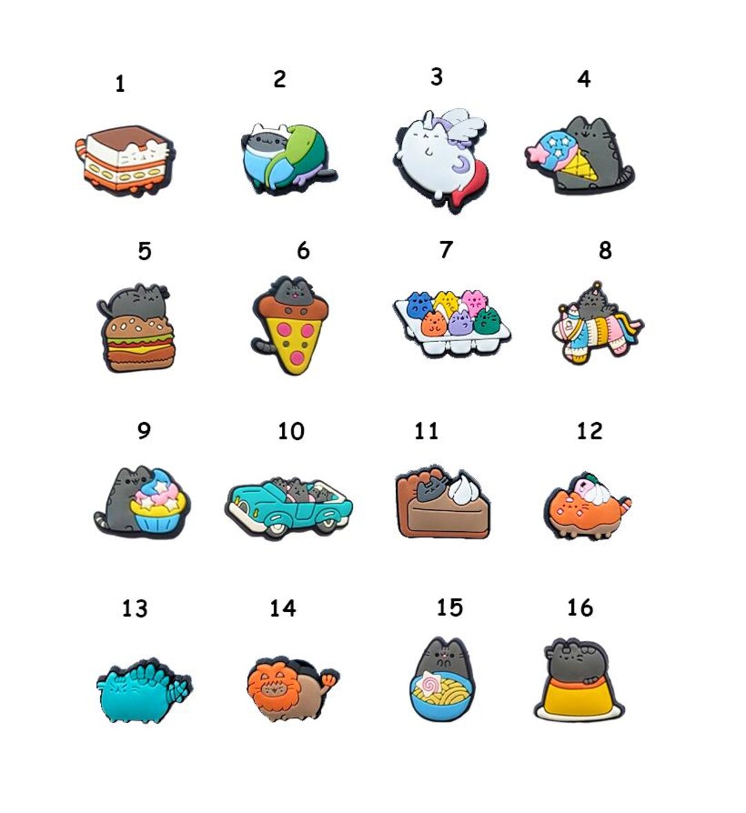 Pusheen Cute Kitty Jibbitz Charms for Crocs - Etsy UK
