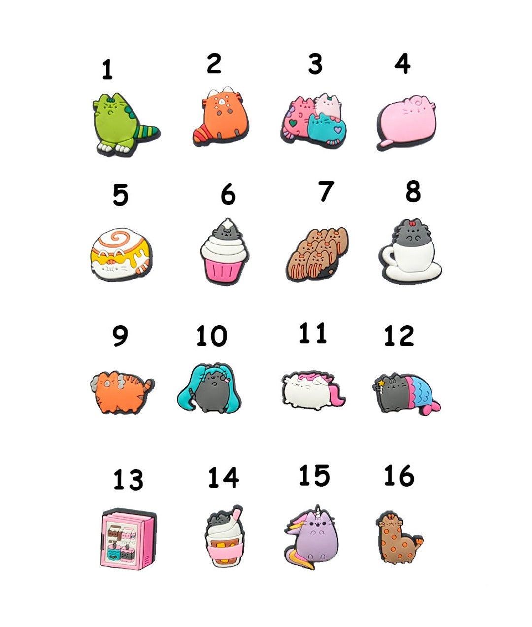 Pusheen Cute Cat Jibbitz Charms for Crocs - Etsy