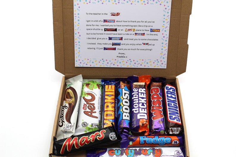 Personalised Teacher Thank You Gift, Thank You Large Chocolate Poem Box ...