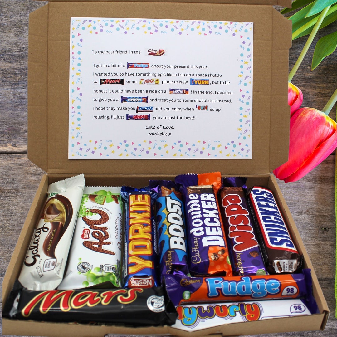 Chocolate Birthday Best Friend Letterbox Gift, Best Friend Gift, Bestie ...
