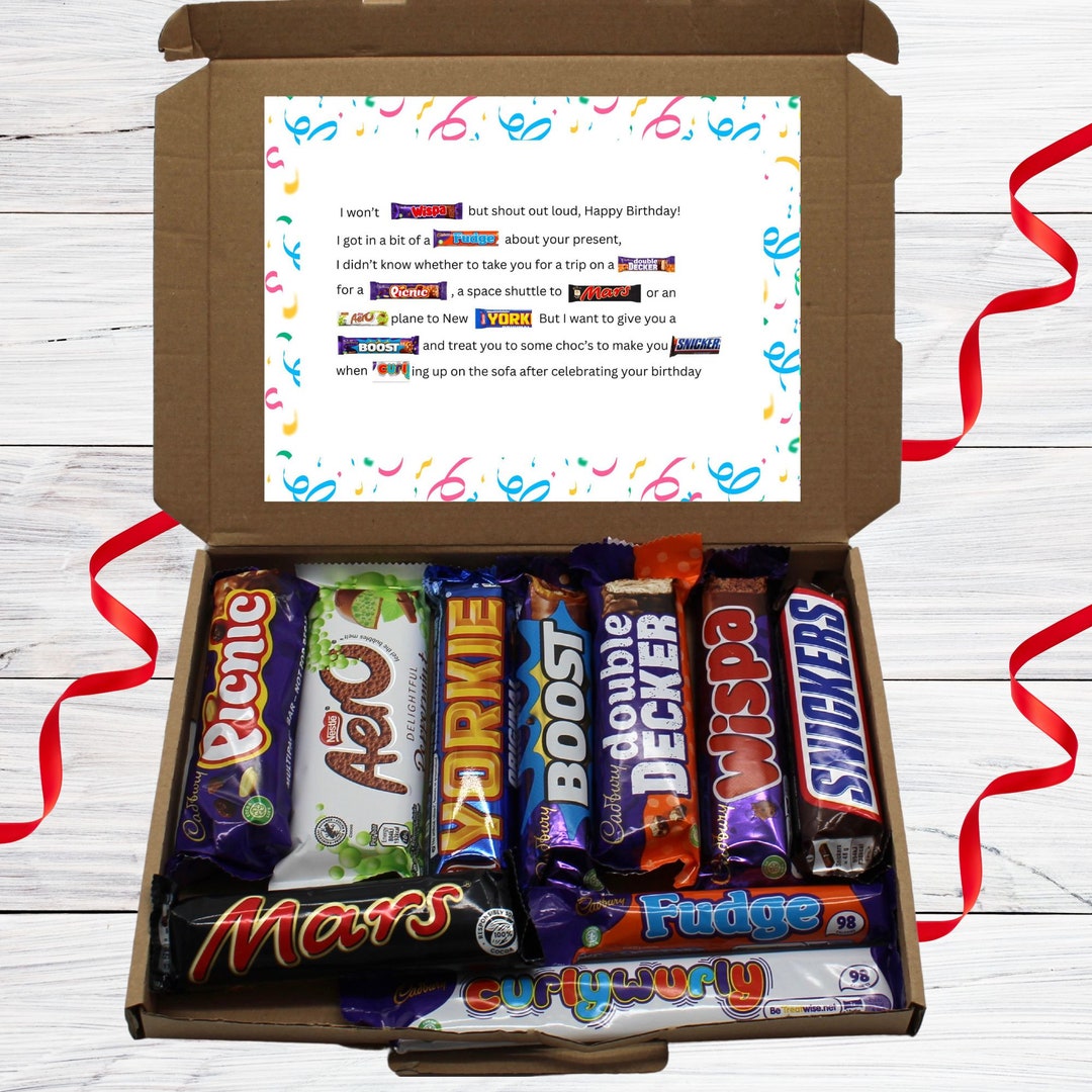 Personalised Letterbox Chocolates Hamper, Chocolate Gift Box for Her ...