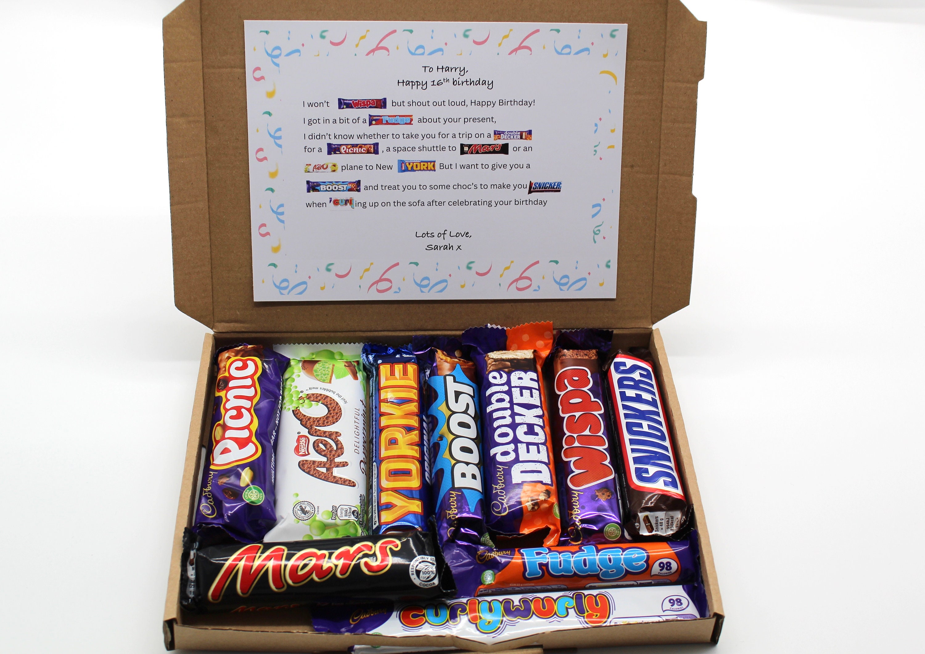 Sweet 16 Candy Bar Poem