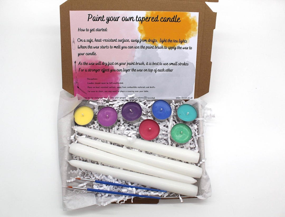 Paint Your Own Candle Kit, Make Your Own Candles Kit, DIY Candles ...